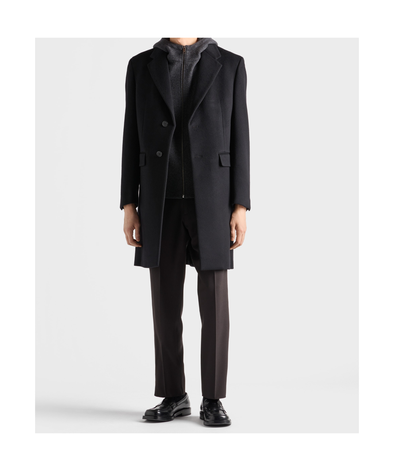 PRADA Prada Wool and Cashmere Zipper Vest